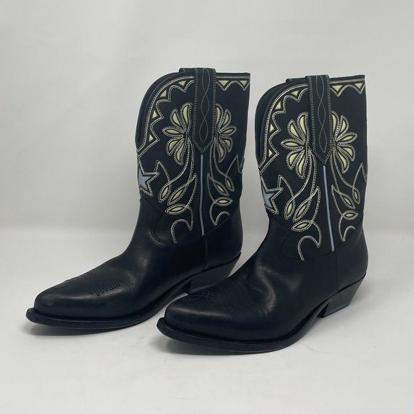 Golden Goose | Shoes | Golden Goose Wish Star Lowheeled Boots In Black ...